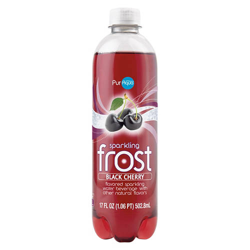 PurAqua Sparkling Frost Black Cherry Flavored Water, 17 fl oz